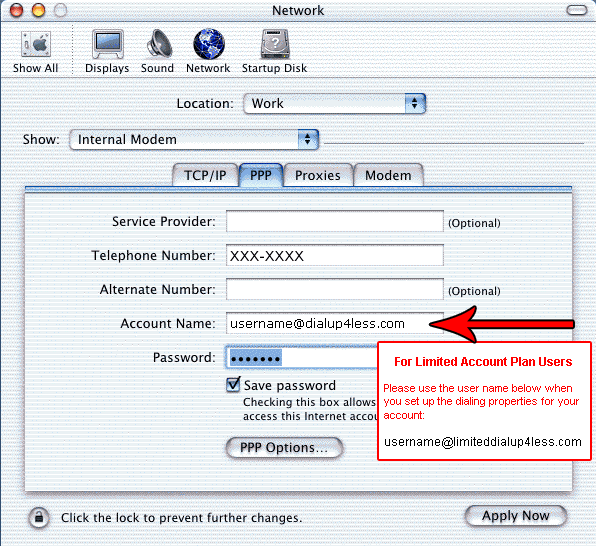 Dialup 4 Less - Mac OS X Dial-Up Internet Acces Setup